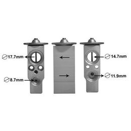 Van Wezel Expansionsventil, Klimaanlage 58001366 hinten f&uuml;r VW