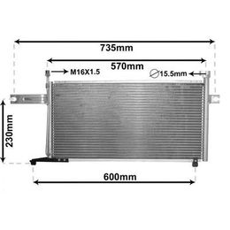 Van Wezel Kondensator, Klimaanlage 13005194 f&uuml;r NISSAN