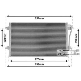 Van Wezel Kondensator, Klimaanlage 58005187 f&uuml;r VW