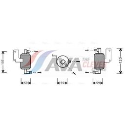 AVA QUALITY COOLING Trockner, Klimaanlage cnd186 f&uuml;r CITRO&Euml;N PEUGEOT