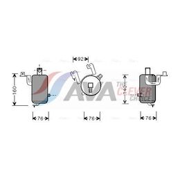 AVA QUALITY COOLING Trockner, Klimaanlage cnd203 f&uuml;r CITRO&Euml;N