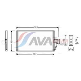 AVA QUALITY COOLING Kondensator, Klimaanlage bw5254 f&uuml;r ALPINA