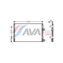 AVA QUALITY COOLING Kondensator, Klimaanlage cr5071 f&uuml;r Chrysler