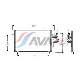 AVA QUALITY COOLING Kondensator, Klimaanlage mt5119 f&uuml;r MITSUBISHI