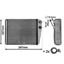 Van Wezel W&auml;rmetauscher, Innenraumheizung 30006673 f&uuml;r Mercedes