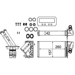 Mahle W&auml;rmetauscher, Innenraumheizung ah103000s f&uuml;r RENAULT TRUCKS