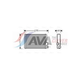 AVA QUALITY COOLING W&auml;rmetauscher, Innenraumheizung cna6305 f&uuml;r Peugeot