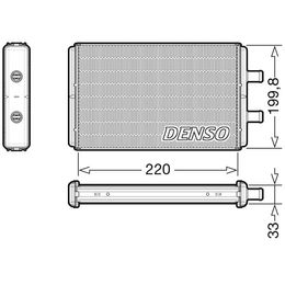 DENSO W&auml;rmetauscher, Innenraumheizung drr12016 f&uuml;r Iveco