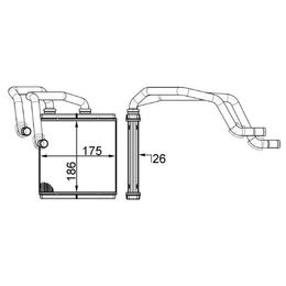 Mahle W&auml;rmetauscher, Innenraumheizung ah255000s f&uuml;r NISSAN