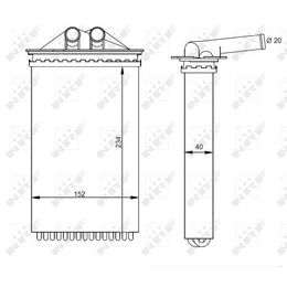 NRF W&auml;rmetauscher, Innenraumheizung 54331 f&uuml;r PORSCHE