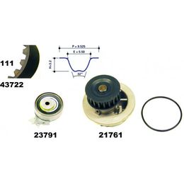 MAPCO Wasserpumpe + Zahnriemensatz 41722 f&uuml;r Opel DAEWOO Vaughall GM