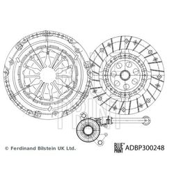 Blue Print Kupplungssatz adbp300248 f&uuml;r RENAULT