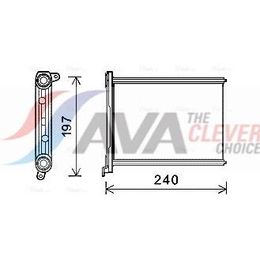 AVA QUALITY COOLING W&auml;rmetauscher, Innenraumheizung rt6569 f&uuml;r Vaughall Fiat