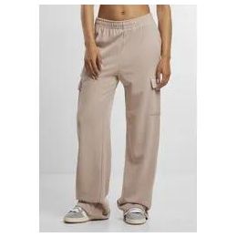 Jogginghose Urban Classics "Urban Classics Damen Ladies Baggy Light Terry Sweat Pants", Damen, Gr. XL, US-Gr&ouml;&szlig;en, duskrose, 70% Baumwolle, 30% Polyester, unifarben, oversize, Hosen Jogginghose
