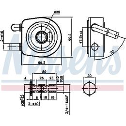 NISSENS &Ouml;lk&uuml;hler, Automatikgetriebe 91102 f&uuml;r PEUGEOT