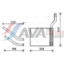AVA QUALITY COOLING W&auml;rmetauscher, Innenraumheizung fd6464 f&uuml;r Ford
