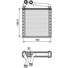 Valeo W&auml;rmetauscher, Innenraumheizung 811500 f&uuml;r VW