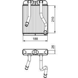 Valeo W&auml;rmetauscher, Innenraumheizung 811532 f&uuml;r VW PORSCHE