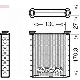 DENSO W&auml;rmetauscher, Innenraumheizung drr46001 f&uuml;r NISSAN
