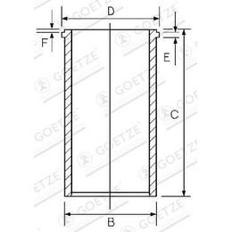 GOETZE ENGINE Zylinderlaufbuchse 1404013000