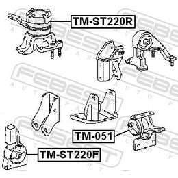 FEBEST Lagerung, Motor tmst220f vorne f&uuml;r TOYOTA