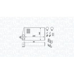 MAGNETI MARELLI W&auml;rmetauscher, Innenraumheizung 350218438000 f&uuml;r RENAULT