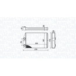 MAGNETI MARELLI W&auml;rmetauscher, Innenraumheizung 350218443000 f&uuml;r ALFAROME/Fiat/LANCI Citro&euml;n/Peugeot