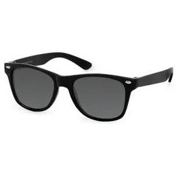 Wayfarer styleBREAKER "Kinder Sonnenbrille Nerd Style", Jungen, grau (gestell schwarz, glas grau vollt&ouml;nung), Modisch, Sonnenbrillen
