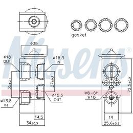 NISSENS Expansionsventil, Klimaanlage 999379 f&uuml;r BMW