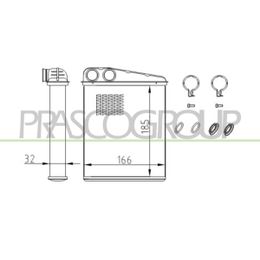 PRASCO W&auml;rmetauscher, Innenraumheizung me324h001 f&uuml;r MINI Mercedes