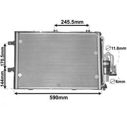 Van Wezel Kondensator, Klimaanlage 37015307 f&uuml;r Opel