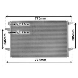 Van Wezel Kondensator, Klimaanlage 58015709 f&uuml;r VW