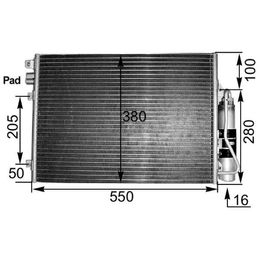 Mahle Kondensator, Klimaanlage ac303000s f&uuml;r NISSAN RENAULT