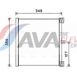 AVA QUALITY COOLING Kondensator, Klimaanlage pr5088 f&uuml;r Porsche