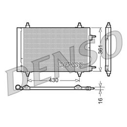 DENSO Kondensator, Klimaanlage dcn07019 f&uuml;r Citro&euml;n/Peugeot