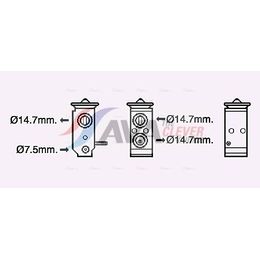 AVA QUALITY COOLING Expansionsventil, Klimaanlage hy1579 f&uuml;r KIA
