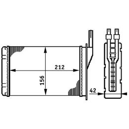 Mahle W&auml;rmetauscher, Innenraumheizung ah74000p f&uuml;r RENAULT TRUCKS