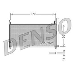 DENSO Kondensator, Klimaanlage dcn50037 f&uuml;r LEXUS