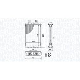 MAGNETI MARELLI W&auml;rmetauscher, Innenraumheizung 350218501000 f&uuml;r ALFAROME/Fiat/LANCI