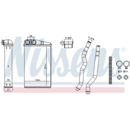 NISSENS W&auml;rmetauscher, Innenraumheizung 707270 f&uuml;r Peugeot TOYOTA