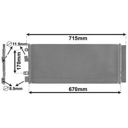 Van Wezel Kondensator, Klimaanlage 37005690 f&uuml;r Opel