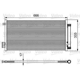 Valeo Kondensator, Klimaanlage 814111 f&uuml;r Fiat