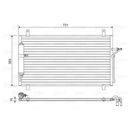 Valeo Kondensator, Klimaanlage 814496 f&uuml;r NISSAN