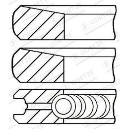 GOETZE ENGINE Kolbenringsatz 0844350700