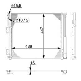 Mahle Kondensator, Klimaanlage ac570000s f&uuml;r NISSAN