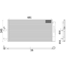 Mahle Kondensator, Klimaanlage ac942000p f&uuml;r Volvo