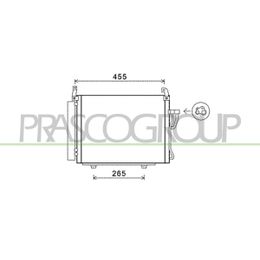 PRASCO Kondensator, Klimaanlage hn002c002 f&uuml;r HYUNDAI