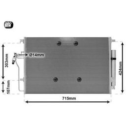 Van Wezel Kondensator, Klimaanlage 30005724 f&uuml;r Mercedes