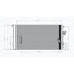 MAGNETI MARELLI Kondensator, Klimaanlage 350203743000 f&uuml;r Porsche VAG