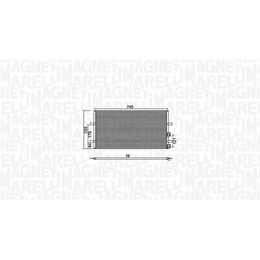MAGNETI MARELLI Kondensator, Klimaanlage 350203740000 f&uuml;r Ford